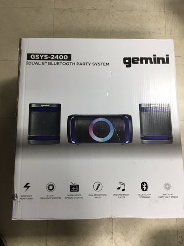 Gemini GSYS-2400 Home Stereo System with LED Party Lighting and Karaoke ...