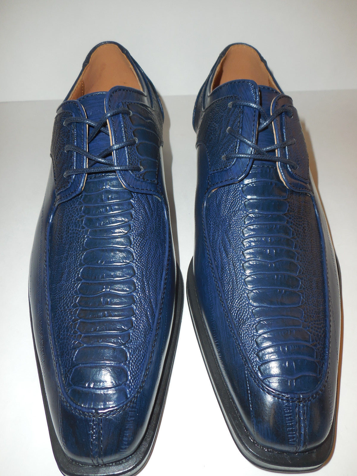 Mens Navy Blue Croc-Look Dress Shoes Antonio Cerrelli 6536 size: 10 | eBay