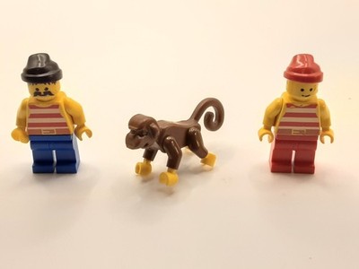 Lego Monkey Minifigure Animal Brown 2550c01 Pirates Lot 6286 Retired ...