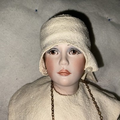 vintage porcelain Cloth doll Nun Rosita 1984 White Outfit Cross 14” | eBay