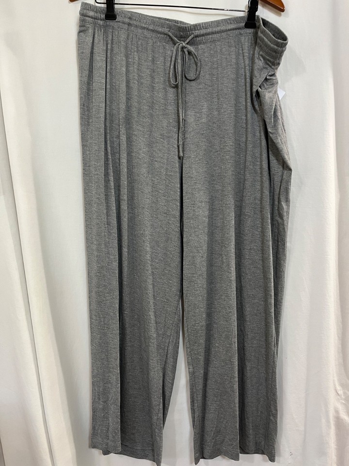 Joyspun Women's Knit Cropped Sleep Pants w/ Pockets Livaeco Gray U pick ...