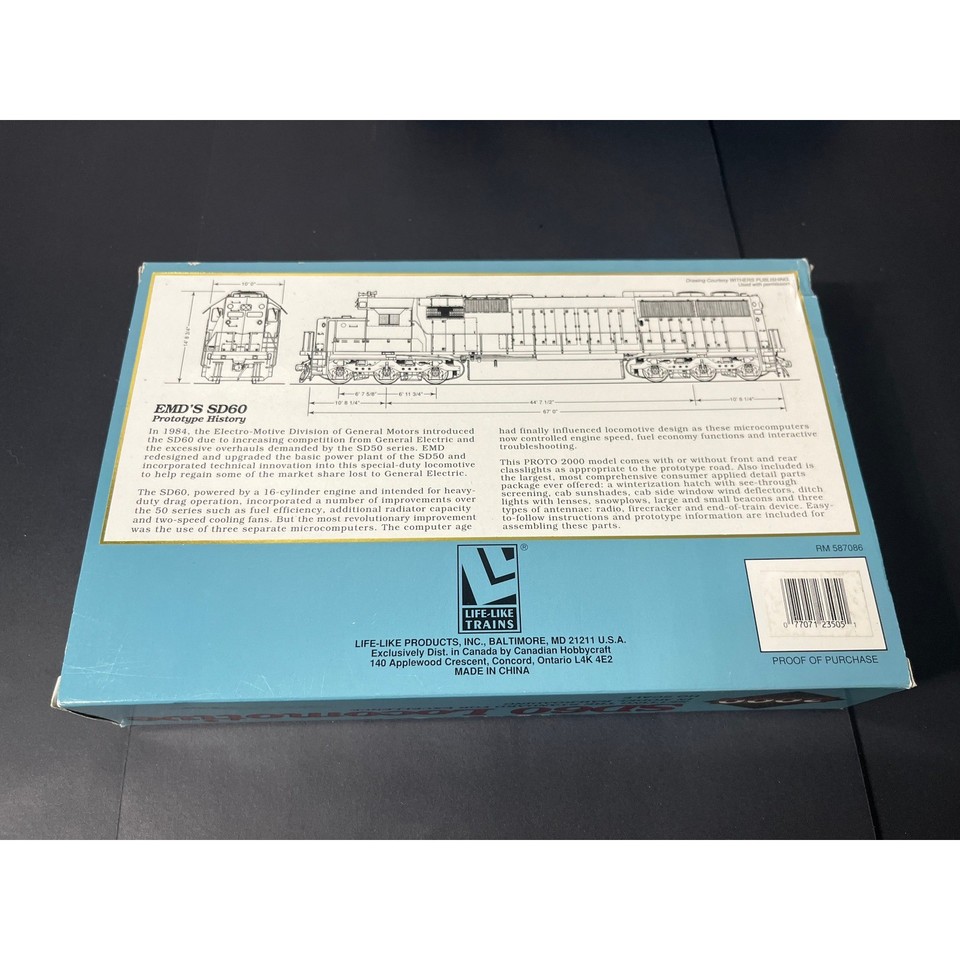 Life Like Trains Proto 2000 Series SD60 Locomotive HO Scale Limited ...