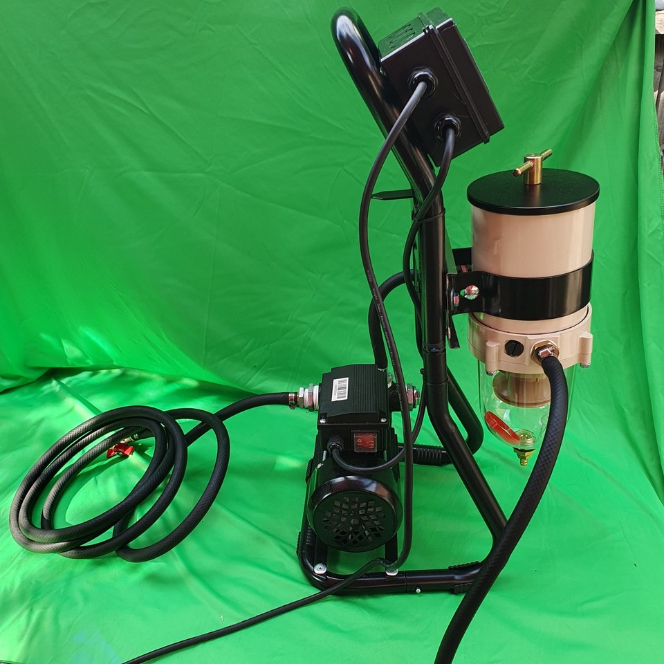 12v PORTABLE DIESEL POLISHING SYSTEM PUMP FILTER FUEL BOWSER TANK ...
