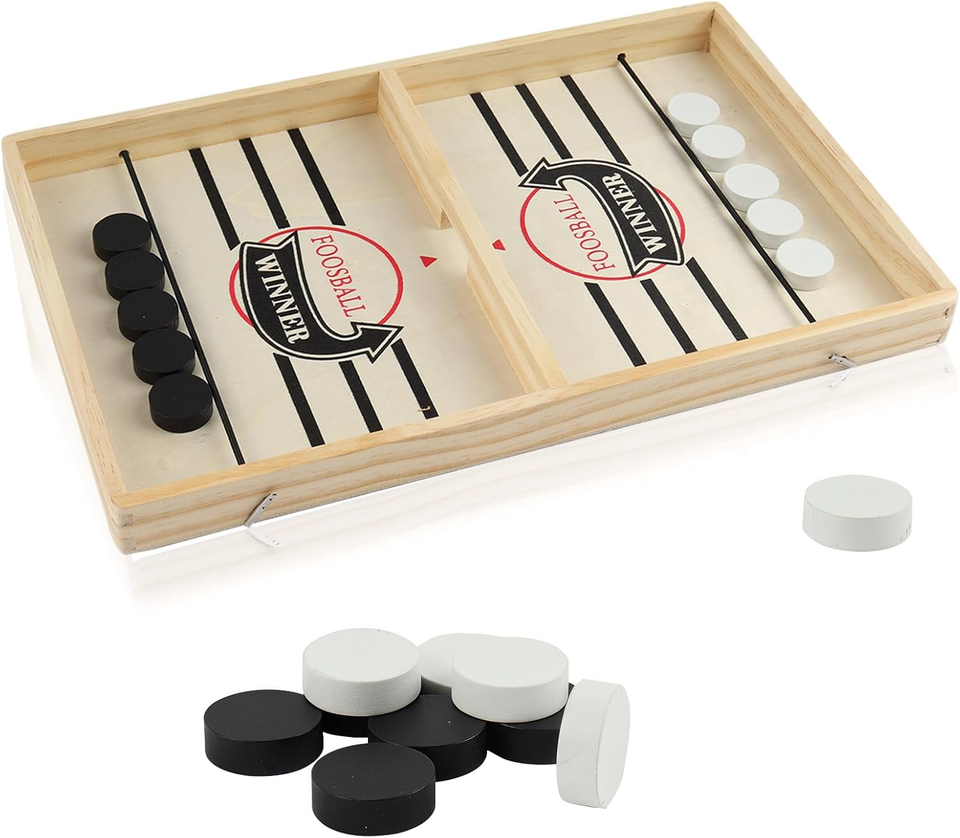 Fast Sling Puck Game,Slingshot Hockey Games,Wooden Paced Sling Puck ...