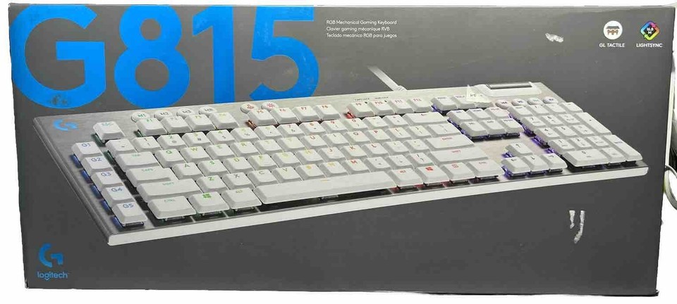LOGITECH G815 Mechanical Gaming Keyboard - White GL Tactile | eBay