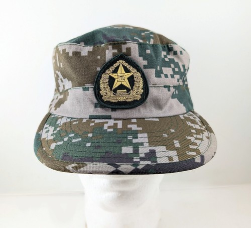 Chinese China PLA Army BDU ACU Field Hat Cap Type 07 Digital Camo Green ...
