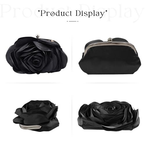 Mini Women Rose Clutch Bags Evening Handbag with Detachable Chain ...