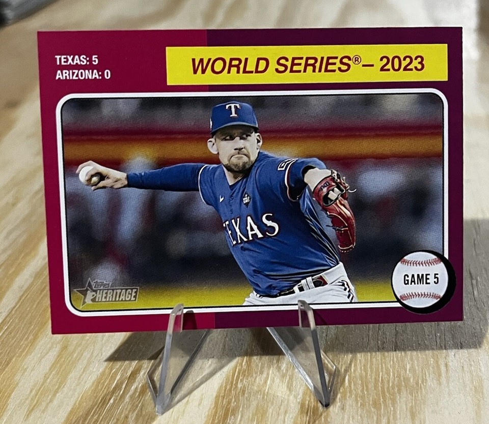 Nathan Eovaldi 2024 Topps Heritage WORLD SERIES 2023 Insert Texas ...