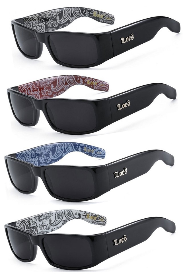 1 or 3 Pair(s) Mens OG Locs Authentic Rectangular Gangster Cholo ...