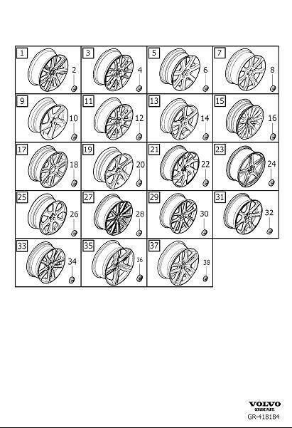 Volvo 31454623 Rim. Tucan. (18 8x18 Silver for sale online | eBay