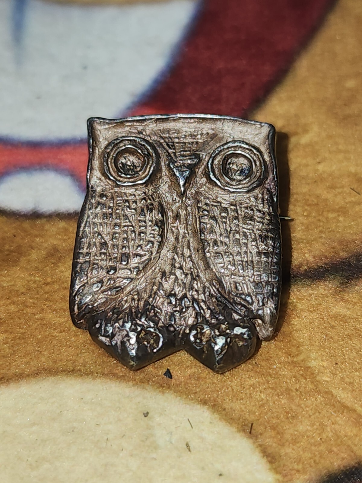 JAMES AVERY RETIRED VINTAGE OWL PENDANT PIN 3D RARE V… - Gem