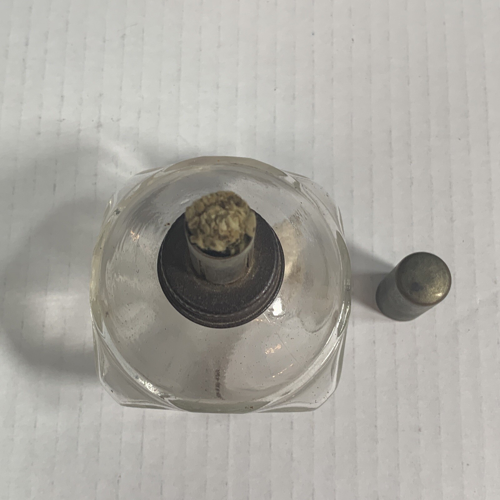 HR Berger Lamp Oil Old Crystal Glass Cooper Lid Wick Snuffer 4.5” Tall ...