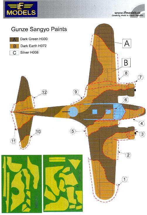 LF Models 1/48 AVRO ANSON Mk.I PATTERN A Camouflage Paint Mask Set | eBay