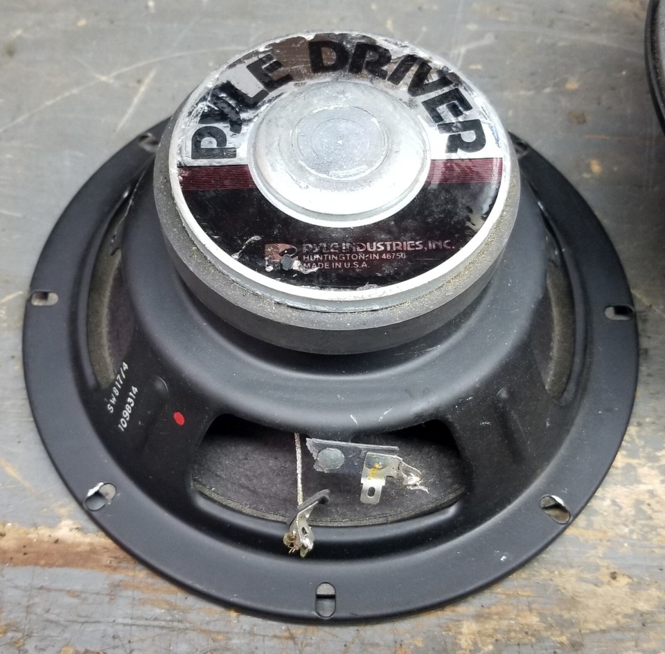 FOUR (4) old school USA MADE Pyle Driver 8" subwoofers - NEED FOAM ...