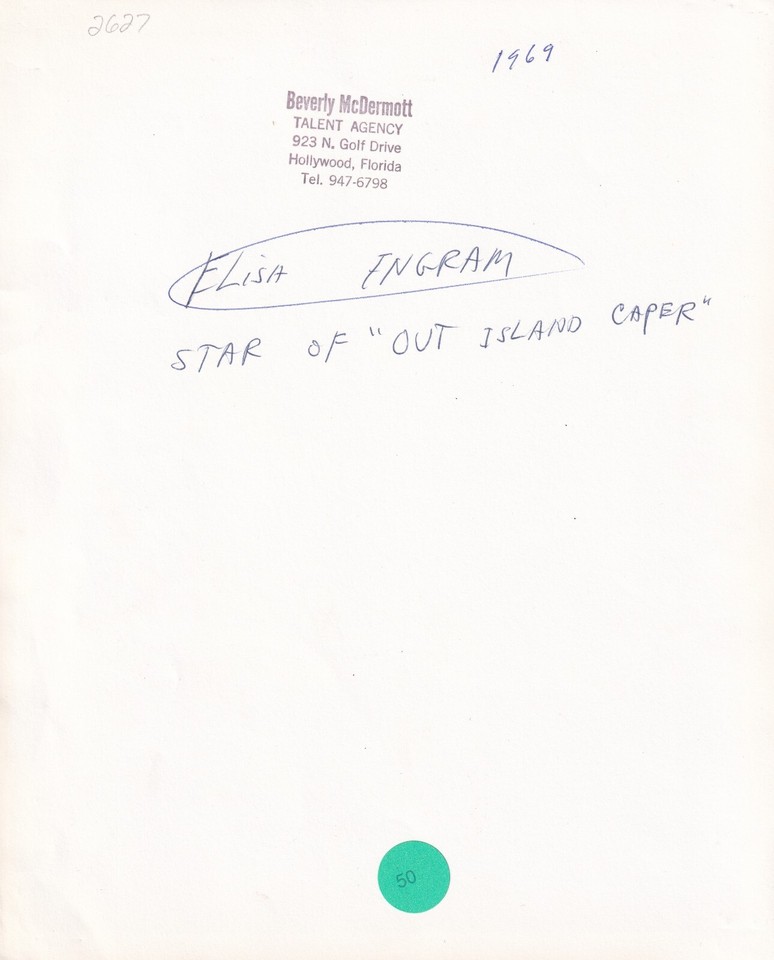 1969 Elisa Ingram - Out Island Caper - by Beverly McDermott - VINTAGE ...