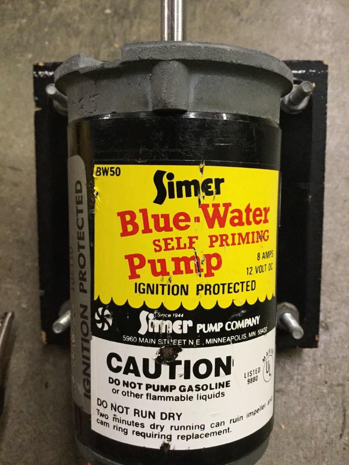 2 SIMER BW50 Blue Water Pumps, Self Priming, Motors Only | eBay