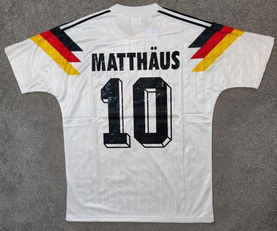 Germany World Cup 1990 Lothar Matthaus #10 Soccer Football Jersey Retro ...