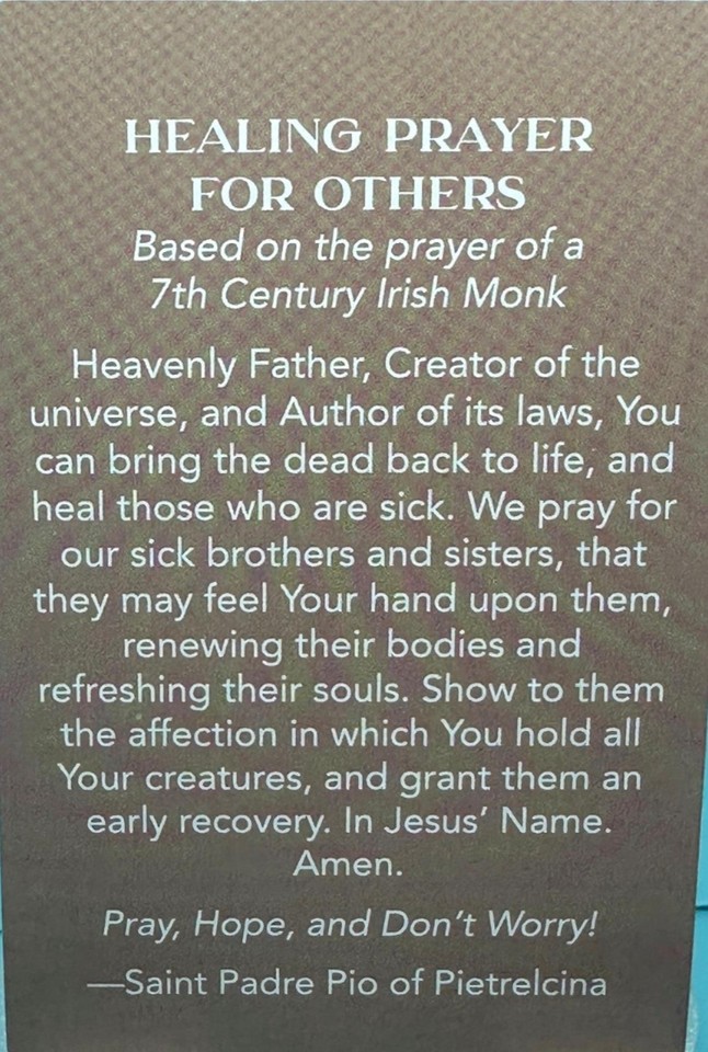 PAPER HOLY CARD ST PADRE PIO OF PIETRELCINA STIGMATA MIRACLES HEALING ...