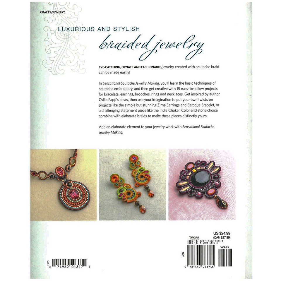Sensational Soutache Jewelry Making Craft Book - 15 Illustrated DIY ...