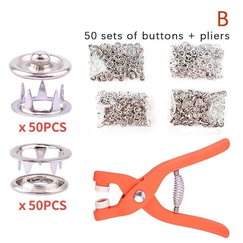 Heavy Duty Snap Fasteners Press Studs Kit +Poppers Leather Button Tool 804PCS UK | eBay UK