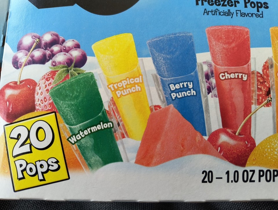 6 Boxes Of Kool Pops Freezer Pops Assorted Flavors 20 1 Oz Pops Per Box ...