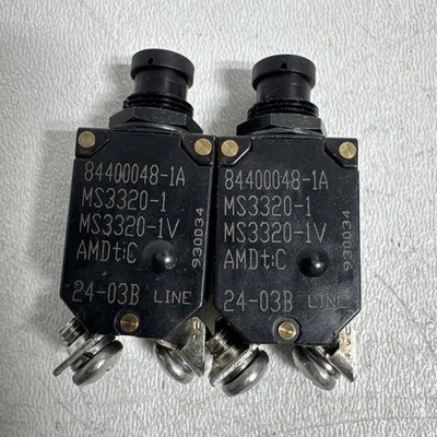 2 Pk -Crouzet 1 A Aircraft Circuit Breaker Push Pull Single Pole MS3320 ...