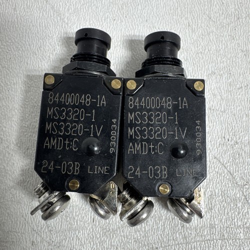2 Pk -Crouzet 1 A Aircraft Circuit Breaker Push Pull Single Pole MS3320 ...