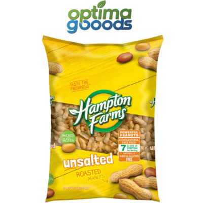 Hampton Farms Unsalted In-Shell Peanuts 5 lb Bulk Snack Fresh Roasted ...