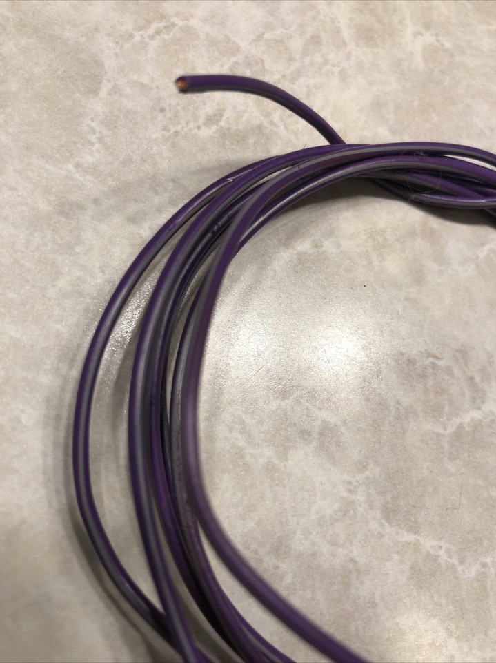 Automotive Wire AWG Violet /w Grey Stripe (VT-GY) 18 GA Wire 6 Ft Feet ...