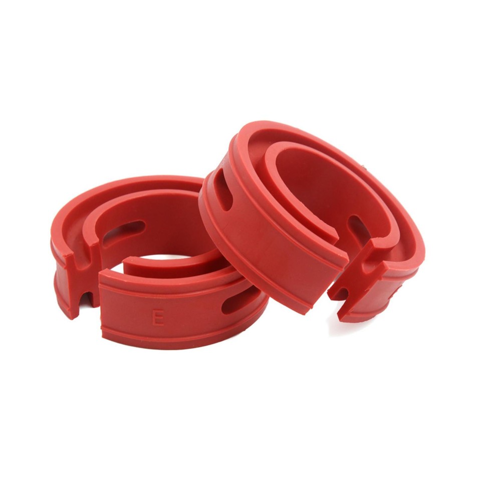 2Pcs Type-E Red Car Rubber Shock Absorber Spring Bumper Buffer Power ...
