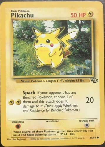 Original Rare Pikachu 1995 Pokemon Card First Base Set, Mint Condition ...