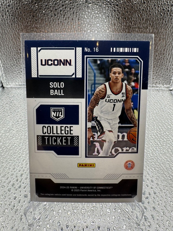 2024-25 Panini UCONN College Ticket Swirl Parallel #16 Solo Ball /199 ...