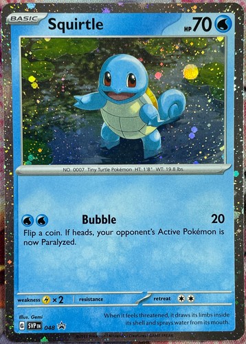 Squirtle Cosmos Holo Black Star Promo - SVP048 - Scarlet & Violet ...