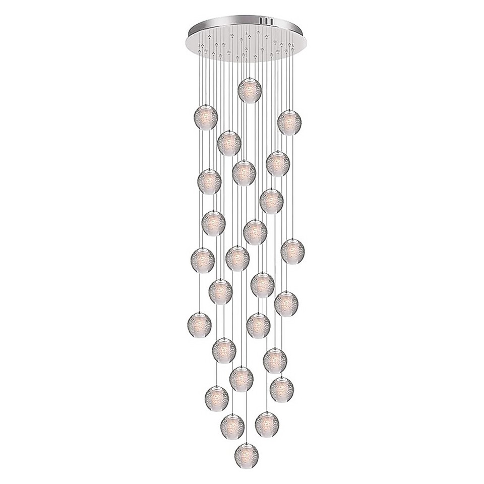 Modern G4 LED Bubble Crystal Round ball Ceiling Light Room Stair ...