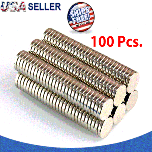 100 Pack Round Disc Magnets Rare Earth Strong For Crafts 12mm X 2mm ...