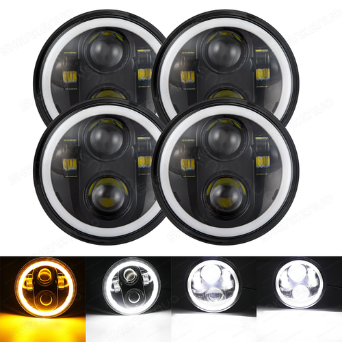 For Mercedes-Benz 380SL 450SL 560SL 4PCS 5.75" Round LED Headlights Hi ...