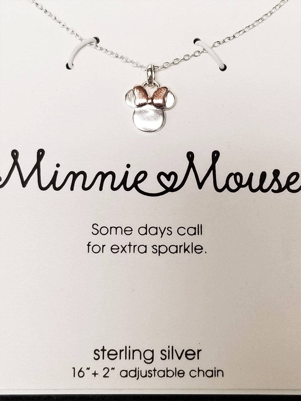NOC Disney Minnie Mouse Rose Gold Plated & Sterling Silver Pendant ...