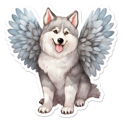 Siberian Husky Angel Vinyl Decal Sticker - ebn9773 | eBay