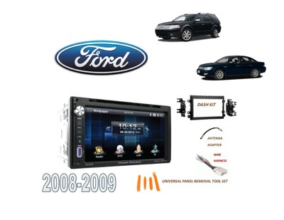 2008-2009 FORD TAURUS, TAURUS X DDIN STEREO KIT, USB TOUCHSCREEN ...