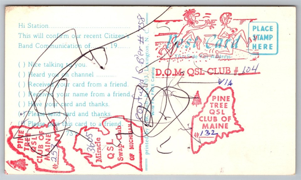 QSL CB Ham Radio Card KGM-2693 Saxton's River, Vermont Bob & Joyce ...