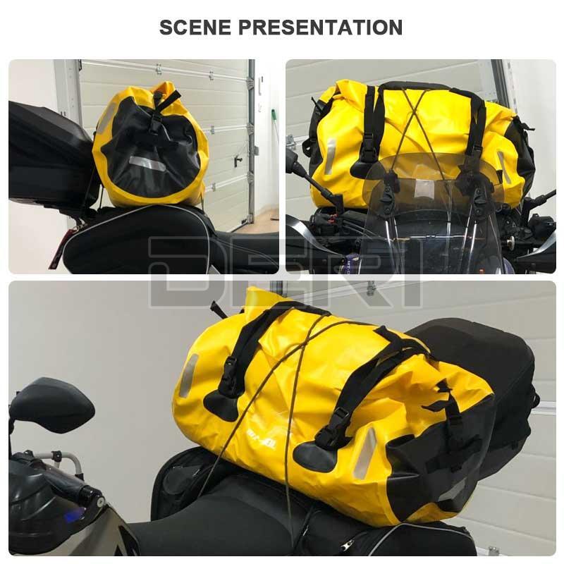 Waterproof Motorcycle Rear Tail Bag Travel Dry Bag 80L Luggage Backpack ...