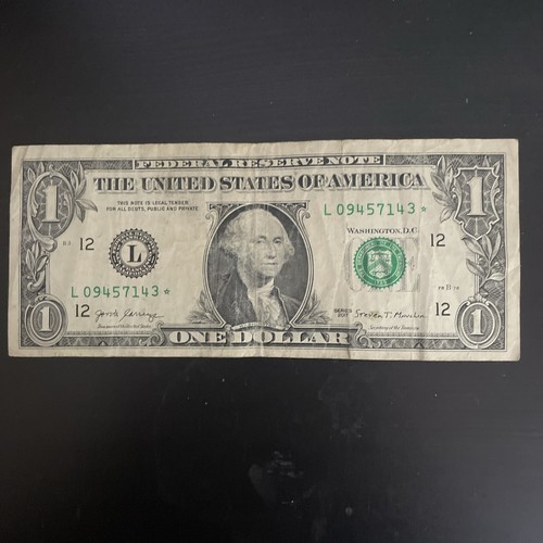 2017 a star note 1 dollar bill L 09457143* | eBay