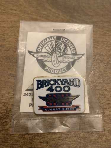 Vintage Brickyard 400 Lapel Pin Indianapolis Motor Speedway August 3 ...