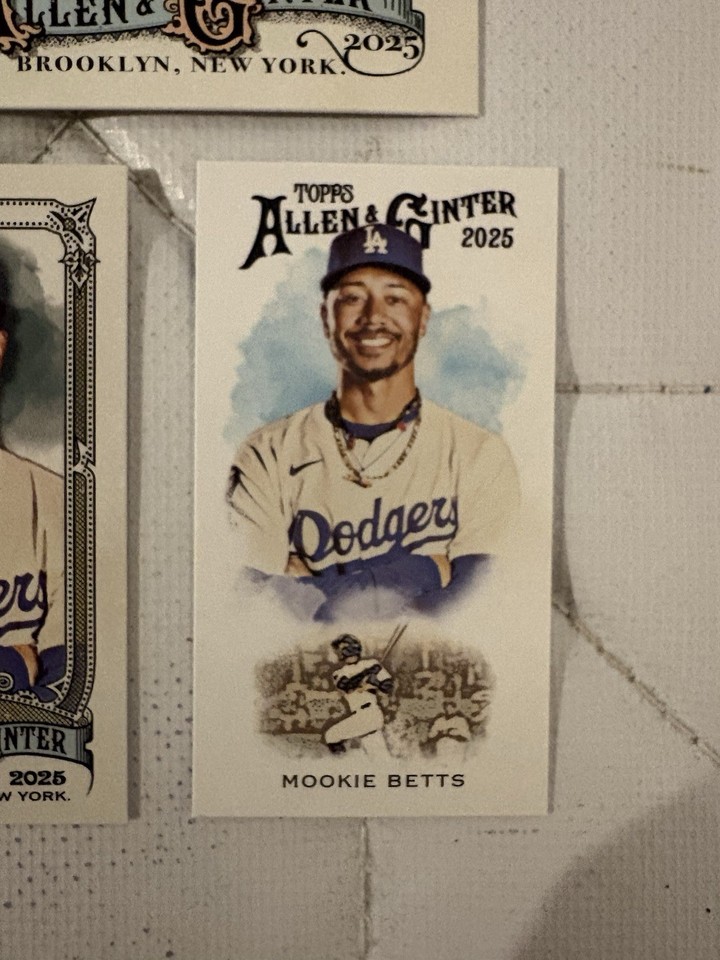 2025 Topps Allen & Ginter #N222-8 Mookie Betts 1889 N22 Mini Short ...