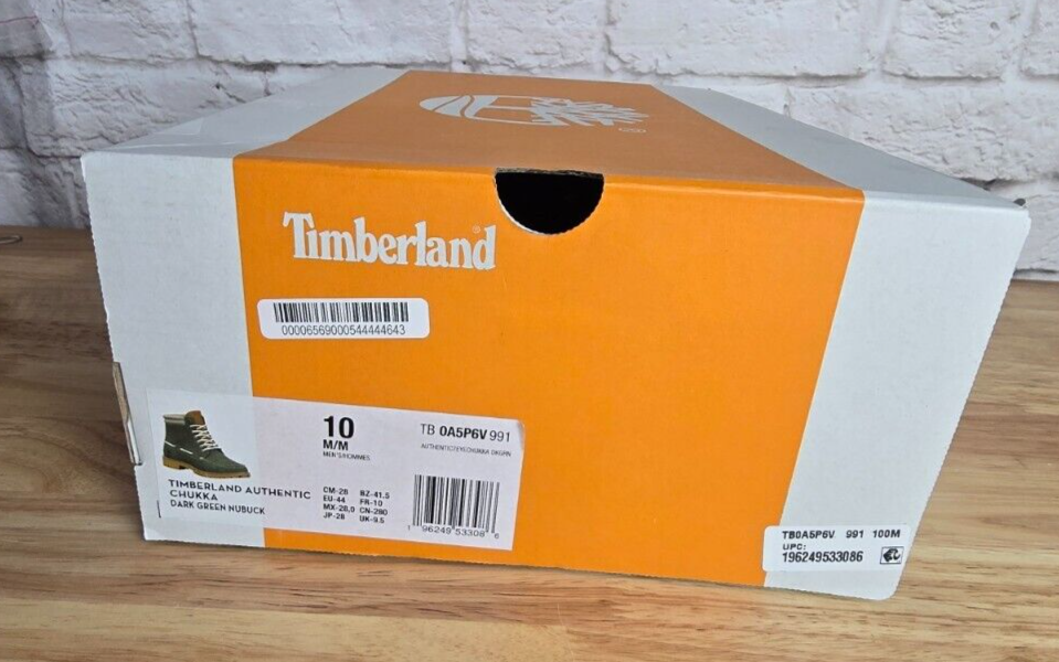 Timberland Authentic Chukka TB0A5P6V991 Dark Green Nubuck Men's NEW IN ...