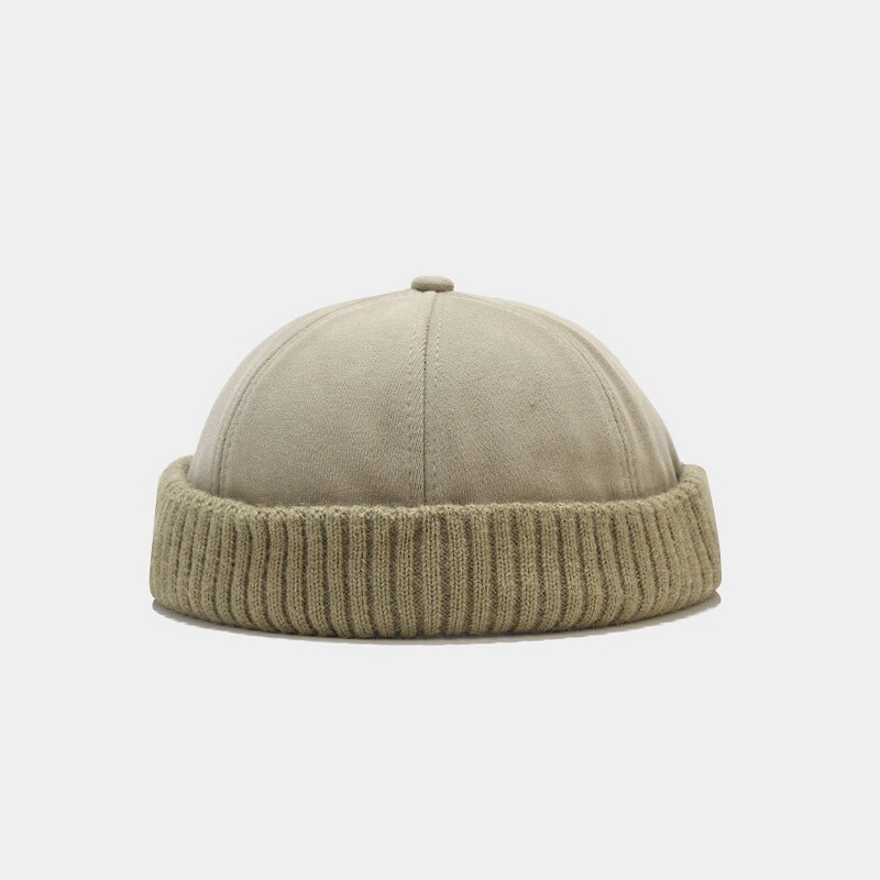Men Skullcap Sailor Hat Beanie Rolled Knit Cuff Hat Short Fisherman ...