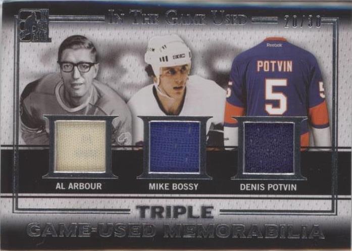 2016-17 Leaf In the Game Used - Game-Used Memorabilia Triple Mike Bossy ...