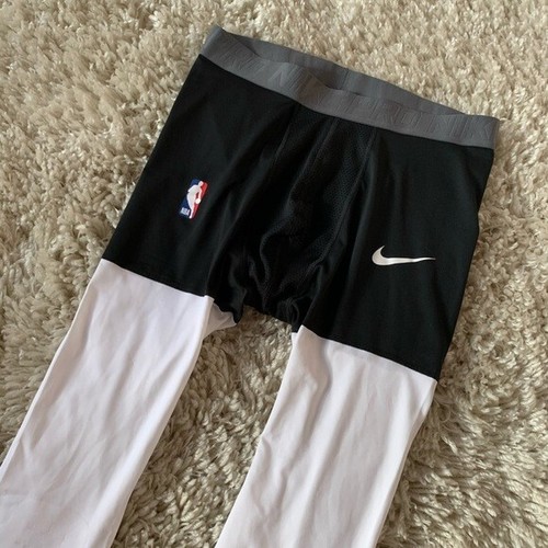 Nike Pro NBA Compression Pants 3/4 Length Black White Size XL NWT ...