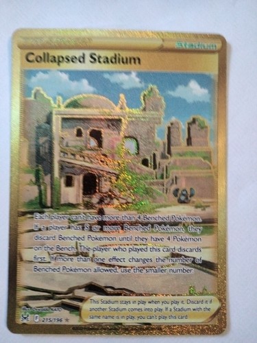 Collapsed Stadium 215/196 Secret Golden Rare Lost Origin Pokemon Card ...