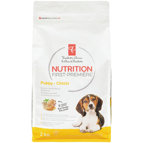 2-Pack President's Choice Nutrition First Puppy Food, Chicken, Brown ...